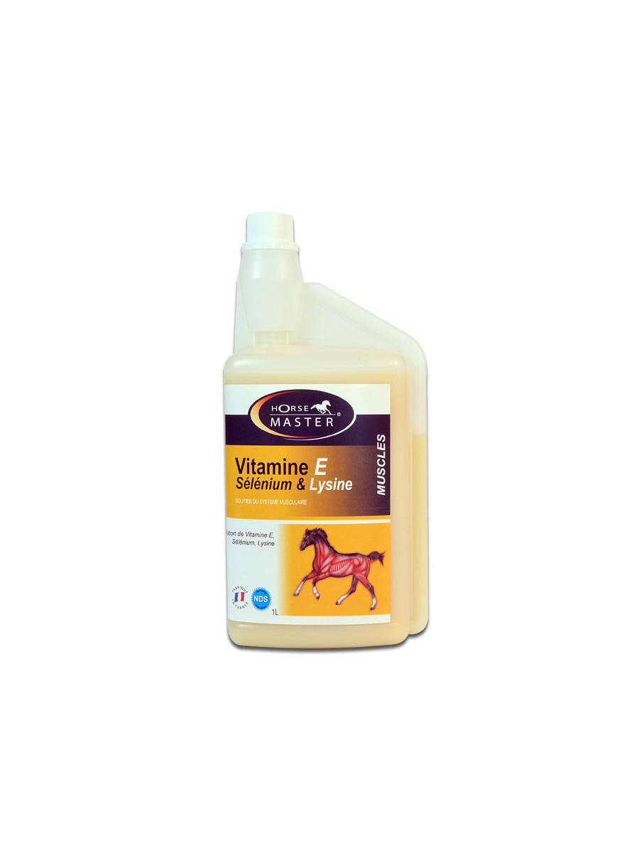 Vitamine E Sélénium & Lysine liquide 1L Horse Master - complément