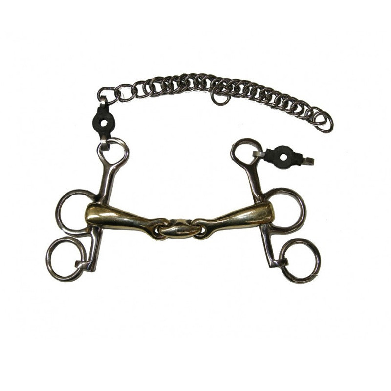 Mors Pelham petites branches double brisure Jump'In - Mors cheval