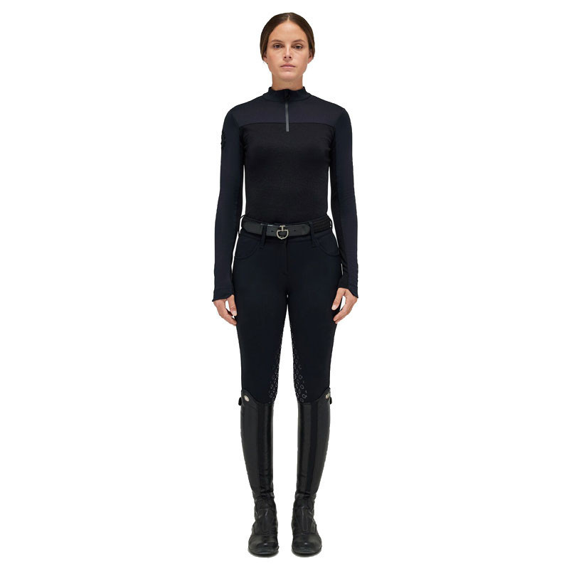 Polo Tech Wool Mock zip Cavalleria Toscana - Vêtement cavalière