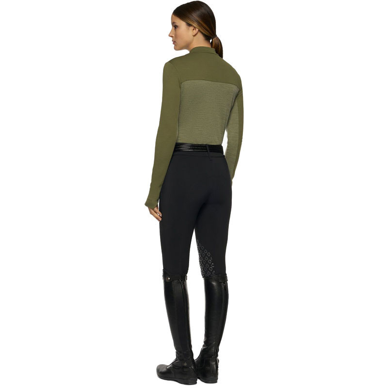 Polo Tech Wool Mock zip Cavalleria Toscana - Vêtement cavalière