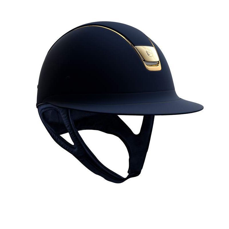 Casque Miss Shield Shadowmatt blason et liseré chrome gold Samshield