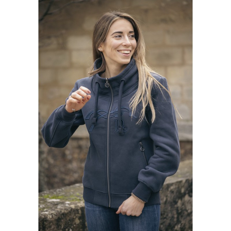 Sweat zippé Strass Native Pénélope - Vêtement cavalière